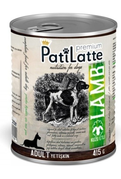 Pati Latte Tahılsız Kuzu Etli Yetişkin Köpek Maması 24 x 415 Gram