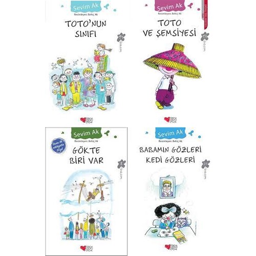 Sevim Ak 4 Kitap Set 2 / Toto'nun Sınıfı - Toto ve Şemsiyesi Kitabı