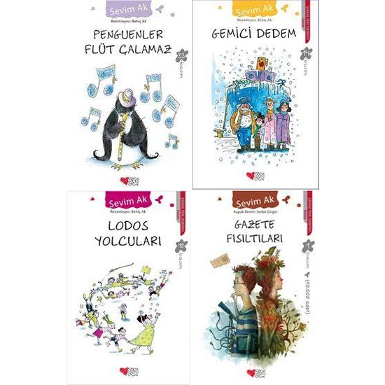 Sevim Ak 4 Kitap Set / Penguenler Flüt Çalamaz - Gemici Kitabı