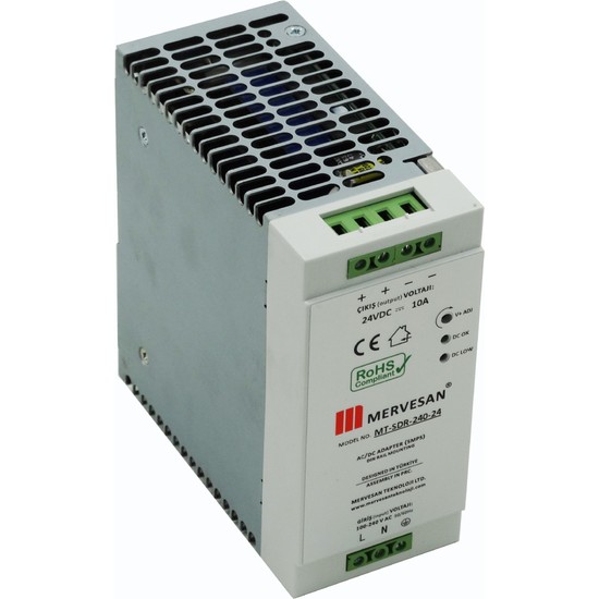 Mervesan MT-SDR-240-48 48V 5A Ray Tip Smps Adaptör Fiyatı