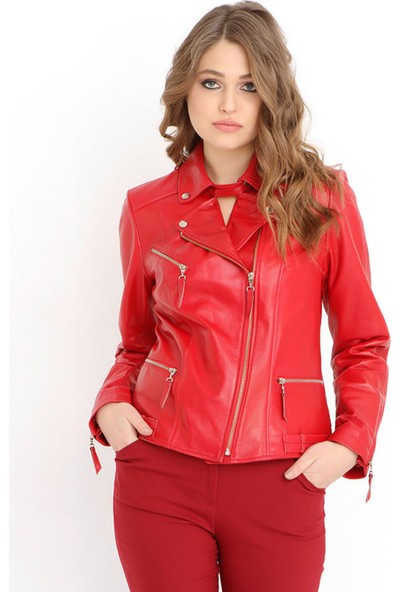 Dericlub YB-2039 Büyük Beden Deri Kadın Mont Dericlub YB-2039 Büyük Beden Deri Kadın Mont