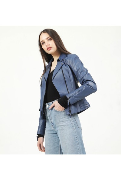 Dericlub YB-2039 Büyük Beden Deri Kadın Mont Dericlub YB-2039 Büyük Beden Deri Kadın Mont