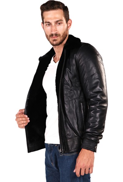 İmge Deri Içi Natural Kürklü Deri Mont İmge Deri Içi Natural Kürklü Deri Mont