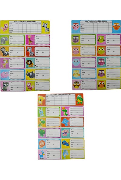 3A Okul Etiketi 10 x 3'lü