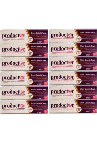 Prodoctor Erken Hamilelik Testi 12'li Prodoctor Erken Hamilelik Testi 12'li