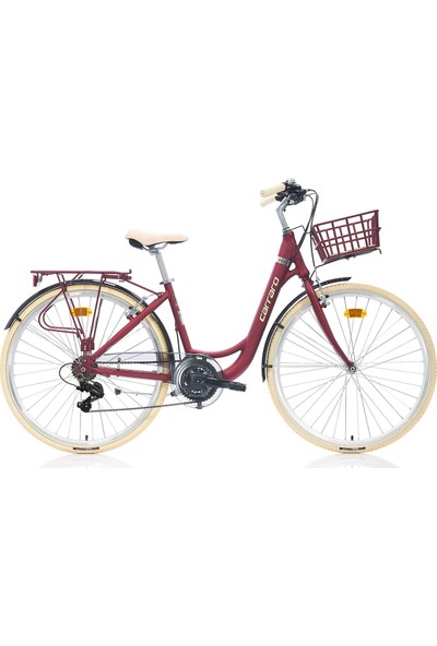 Carraro Juliet 28 Jant 21 Vites V-Fren Şehir Bisikleti Kırmızı 43CM
