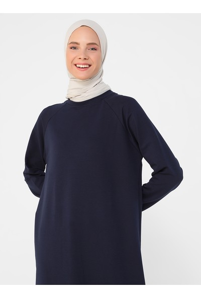 Refka Bisiklet Yaka Tunik - Lacivert - Refka Basic Refka Bisiklet Yaka Tunik - Lacivert - Refka Basic