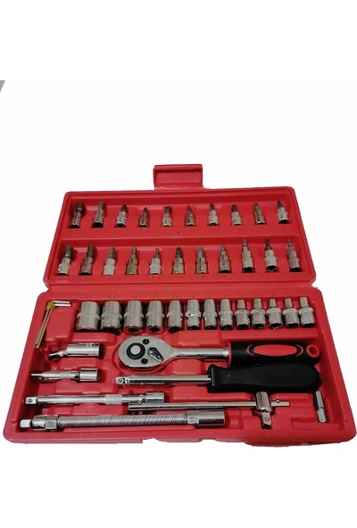 Akd Pcs Socket Set 1/4 46 Parça Lokma Takımı ve Tork Seti