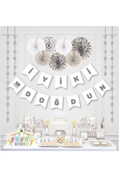 Paper Craft Yaldızlı Banner Iyiki Doğdun Yazısı Paper Craft Yaldızlı Banner Iyiki Doğdun Yazısı