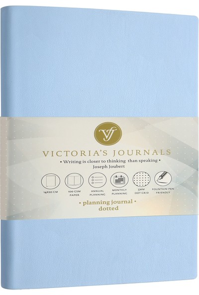 Victoria's Journals Smyth Pastel Noktalı Defter Mavi 15 x 21 cm Victoria's Journals Smyth Pastel Noktalı Defter Mavi 15 x 21 cm