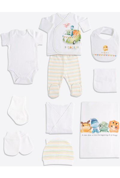 Kitikate Organik Dinos 10'lu Bebek Hastane Çıkış Seti 13033