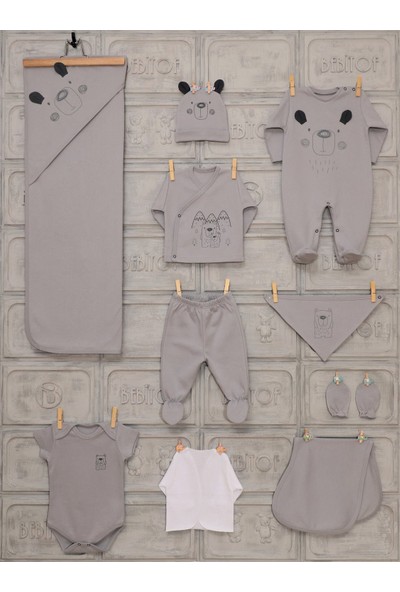 Bebitof Ayılı 10'lu Bebek Hastane Çıkış Seti 10025