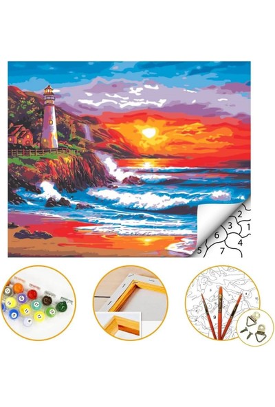 Tale Hobby Sayılarla Boyama Seti Kasnaklı 40 x 50 cm Boyalar ve Fırçalar Dahil Tale Hobby Sayılarla Boyama Seti Kasnaklı 40 x 50 cm Boyalar ve Fırçalar Dahil