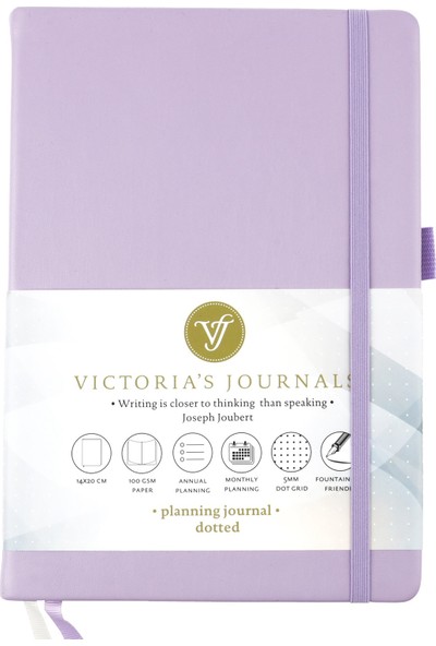 Victoria's Journals Venzi Classic Noktalı Defter Pastel Mor 14 x 20 cm Victoria's Journals Venzi Classic Noktalı Defter Pastel Mor 14 x 20 cm