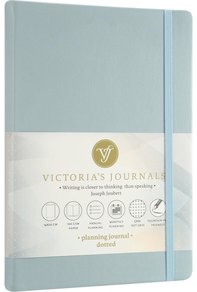 Victoria's Journals Venzi Classic Noktalı Defter Pastel Mavi 14 x 20 cm Victoria's Journals Venzi Classic Noktalı Defter Pastel Mavi 14 x 20 cm