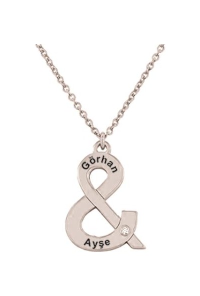 Mavili Taşlı ve Işareti Isimli Gümüş Kolye