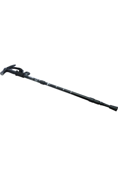 Mbois Dağcı Kamp Için Işıklı Pusulalı Katlanabilir Baston Siyah Renk