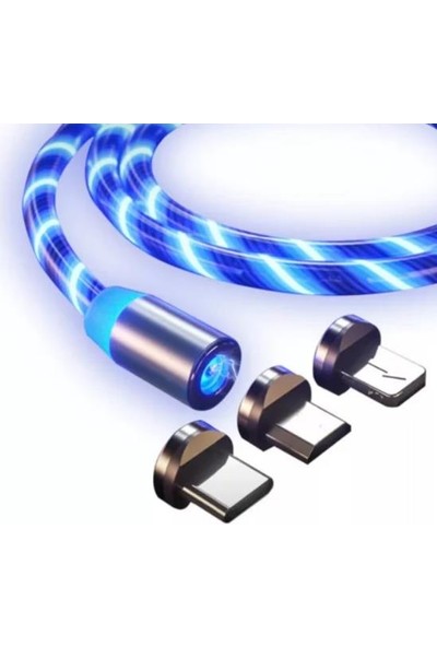 Myrobotech Manyetik Data ve Hızlı Şarj Kablosu LED Işıklı Micro USB Myrobotech Manyetik Data ve Hızlı Şarj Kablosu LED Işıklı Micro USB