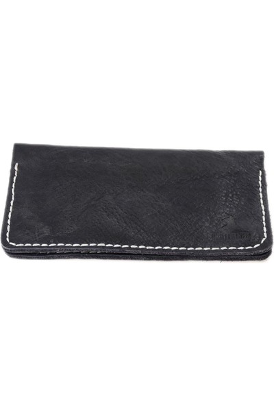 Attach El Yapımı Sarma Deri Cüzdan Siyah