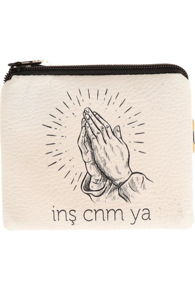 Attach Inş Cnm Ya Tasarımlı Süet Bozuk Para Cüzdanı