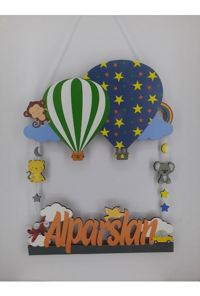 Deniz Tasarım Işıklı Balonlu Hayvanlı Kapı ve Duvar Süsü