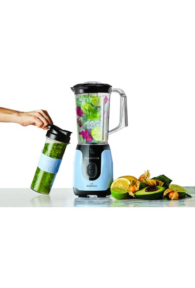 Karaca Blendfit Vintage Blue Smoothie Go Set Karaca Blendfit Vintage Blue Smoothie Go Set