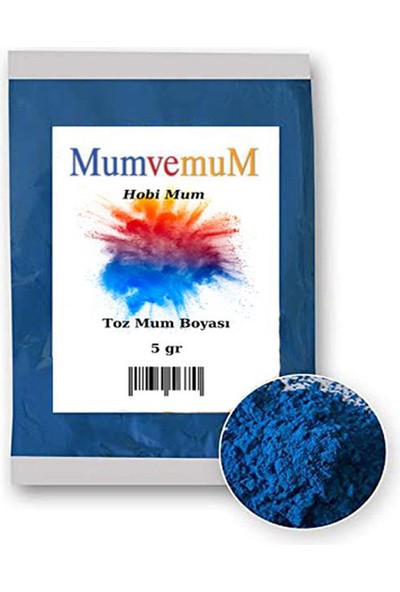 MumvemuM Toz Mum Boya Açık Mavi MumvemuM Toz Mum Boya Açık Mavi