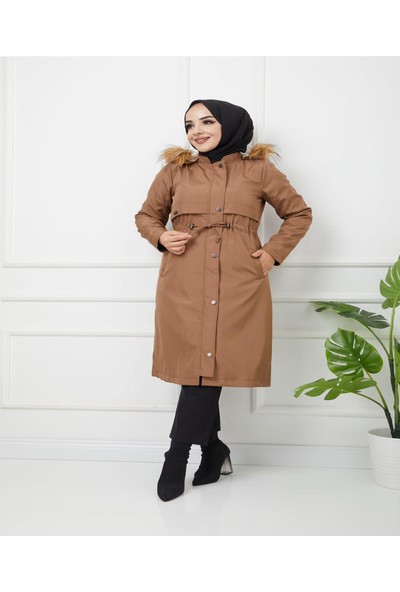 Kmk Water Prof Taba Içi Kürklü Kışlık Battal Mevsimlik Mont & Kaban