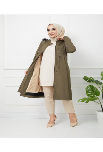 Kmk Water Prof Bordo Içi Kürklü Kışlık Battal Mevsimlik Mont & Kaban