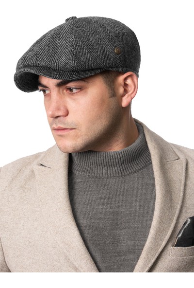 Pozze Kışlık Balıksırtı Peaky Blinders Model Ingiliz Erkek Kasket