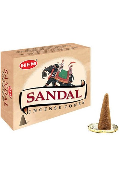 Hem Sandal Aromalı Konik Tütsü