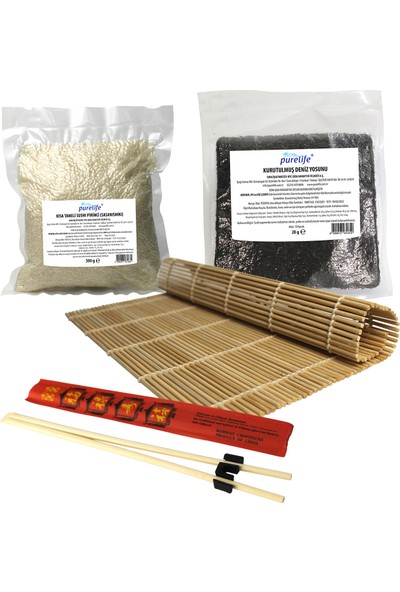 Purelife Sushi Seti - Suşi Seti - Efsanevi Başlangıç Paketi Purelife Sushi Seti - Suşi Seti - Efsanevi Başlangıç Paketi
