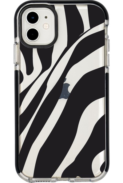 Moodcase iPhone 11 Zebra Desenli Candy Bumper Silikonlu Telefon Kılıfı Moodcase iPhone 11 Zebra Desenli Candy Bumper Silikonlu Telefon Kılıfı