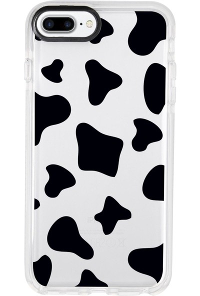 Moodcase iPhone 7 Plus Inek Desenli Candy Bumper Silikonlu Telefon Kılıfı Moodcase iPhone 7 Plus Inek Desenli Candy Bumper Silikonlu Telefon Kılıfı