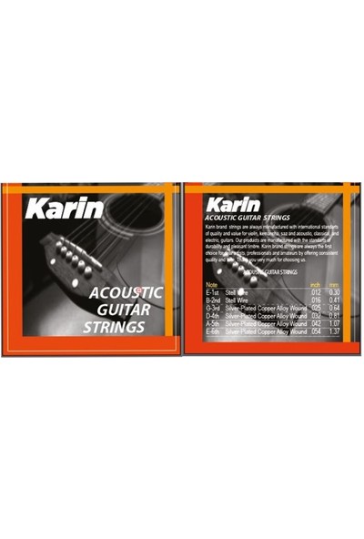 Karin Strings K206 - Akustik Gitar Teli Karin Strings K206 - Akustik Gitar Teli