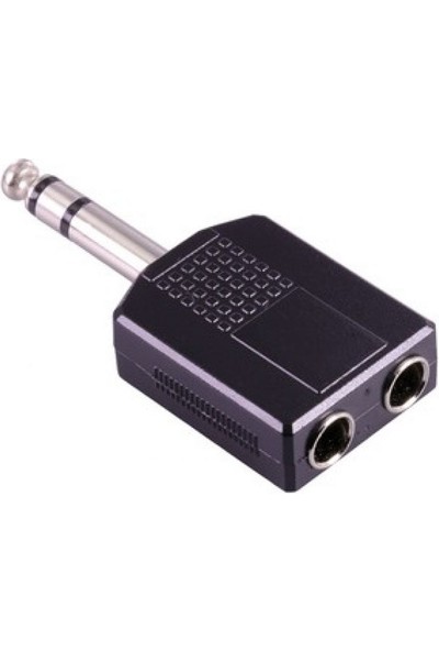 Diyez Müzik 2x6.35 Mm. Stereo (Dişi) - 6.35 Mm. Stereo (Erkek) Çevirici Adaptör Diyez Müzik 2x6.35 Mm. Stereo (Dişi) - 6.35 Mm. Stereo (Erkek) Çevirici Adaptör
