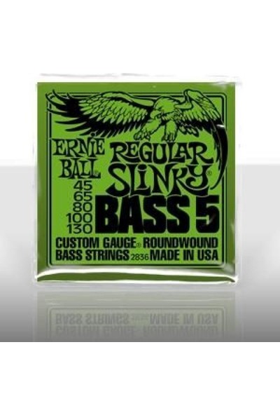 Ernie Ball P02836 Regular Slinky Nickel 45-130 (5 Telli) Bas Gitar Teli Ernie Ball P02836 Regular Slinky Nickel 45-130 (5 Telli) Bas Gitar Teli