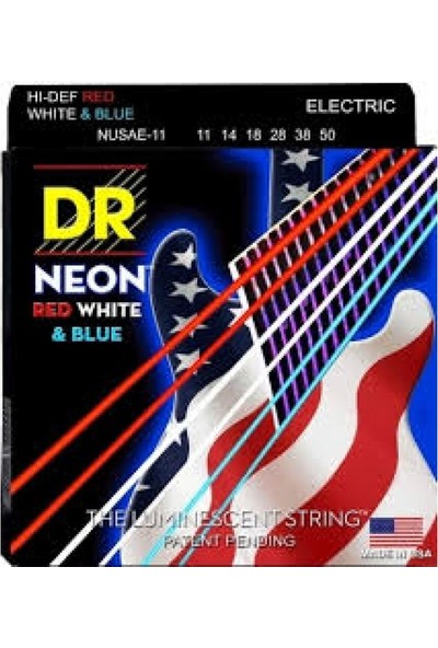 Dr Strings Nusae-11 Hi-Def Red White Blue Elektro Gitar Dr Strings Nusae-11 Hi-Def Red White Blue Elektro Gitar