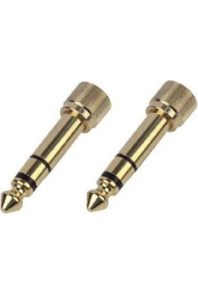 Purecon P6ST/3.5ST 6,3 cm Stereo (Erkek)-3,5 cm Stereo (Dişi) Gold Çevirici Adaptör Purecon P6ST/3.5ST 6,3 cm Stereo (Erkek)-3,5 cm Stereo (Dişi) Gold Çevirici Adaptör