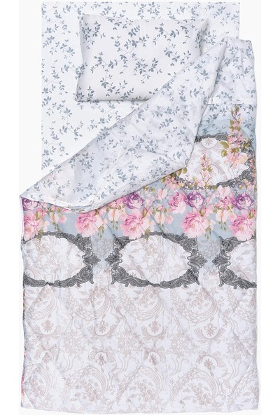 Anatolia Tek Kişilik Uyku Seti - Krem - Mavi