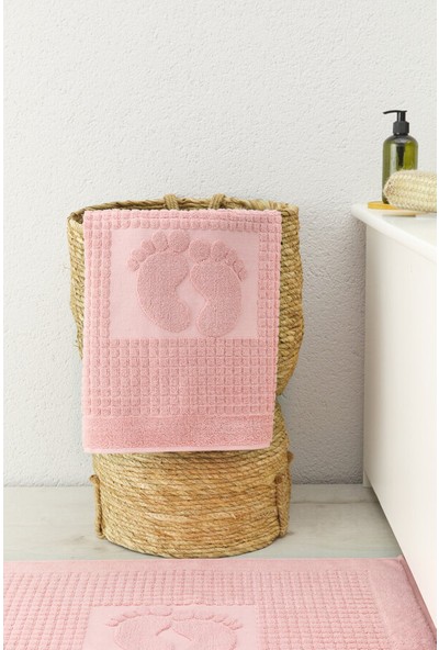 Yoncagül 2li Ayak Havlusu 50X70 - Pudra