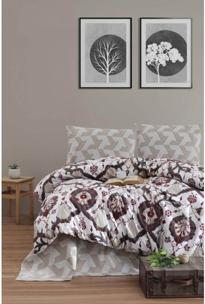 Anatolia Tek Kişilik Uyku Seti - Bordo - Ekru