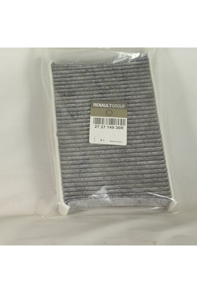 OEM Renault Fluence 1.6 16V Polen Filtresi 272774936R Karbonlu OEM Renault Fluence 1.6 16V Polen Filtresi 272774936R Karbonlu