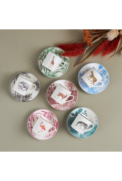 Karaca Jungle 6 Kişilik Kahve Fincanı Takımı 80 ml