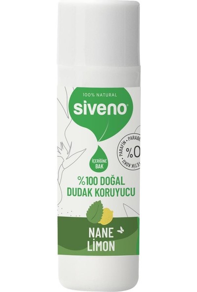 Siveno %100 Doğal Dudak Koruyucu Nane&Limon 6 gr Siveno %100 Doğal Dudak Koruyucu Nane&Limon 6 gr