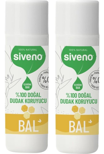 Siveno %100 Doğal Dudak Koruyucu Bal 6 gr 2 Adet Siveno %100 Doğal Dudak Koruyucu Bal 6 gr 2 Adet