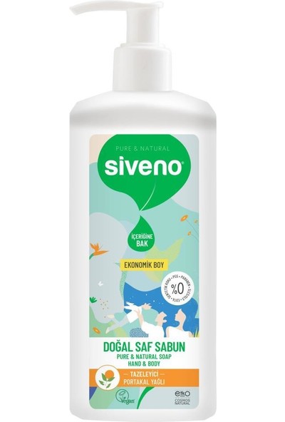 Siveno Portakal Yağlı Doğal Sıvı Sabun 1 Lt Siveno Portakal Yağlı Doğal Sıvı Sabun 1 Lt