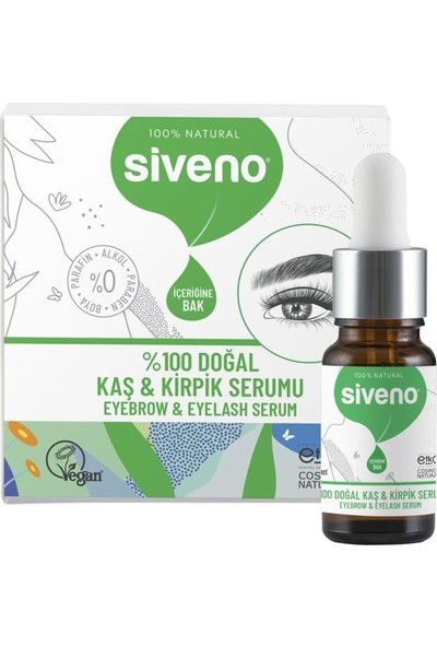 Siveno %100 Doğal Kaş & Kirpik Serumu 10 Ml Yeni