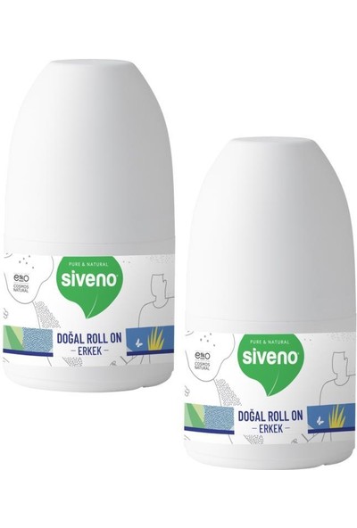 Siveno %100 Doğal 2'Li Erkek Roll-On Seti 50 Ml