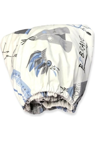 Bebek Özel %100 Pamuklu Bebek ve Çocuk Lastikli Çarşaf Çadır Desen 70 x 170 cm